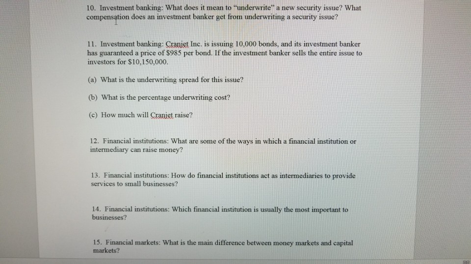 Solved 5. Financial markets: Suppose you own a security that | Chegg.com Solved 5. Financial markets: Suppose you own a security that | Chegg.com