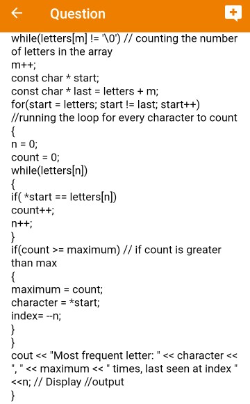 Solved The task is simple: find the most common letter in a | Chegg.com