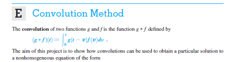 Solved The convolution of two functions g and f is the | Chegg.com