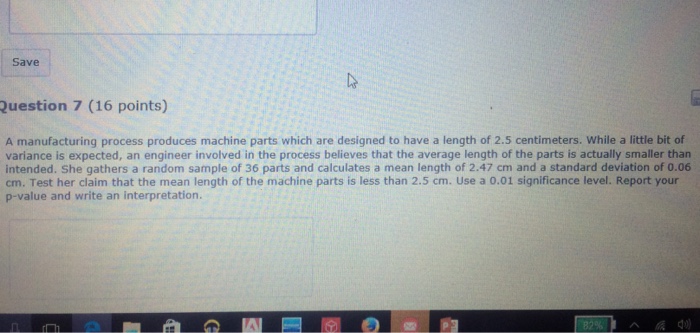 Solved A manufacturing process produces machine parts which | Chegg.com