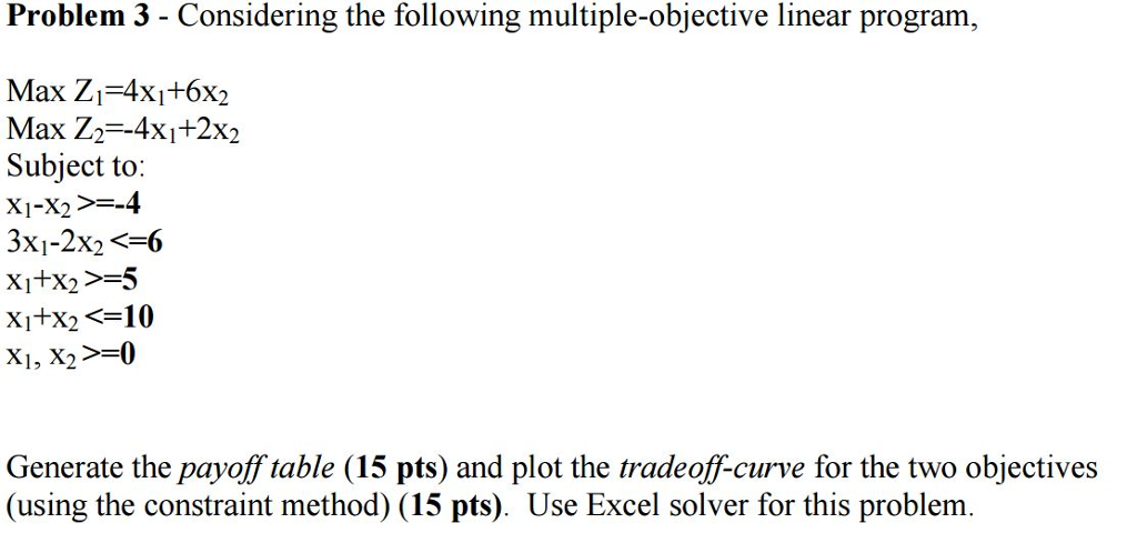 Considering the following multiple-objective linear | Chegg.com