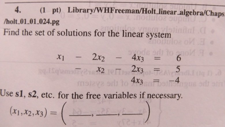 Solved 4. (1 pt) Library holt.01.01.024.pg Find the set of | Chegg.com