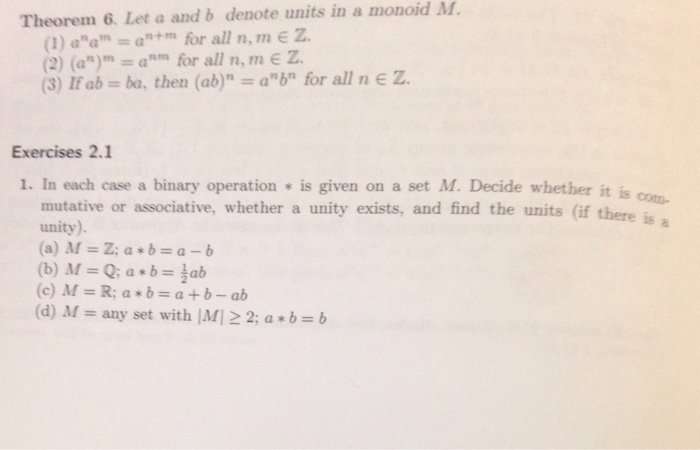 Solved Theorem 6. Let a and b denote units in a monoid M. | Chegg.com
