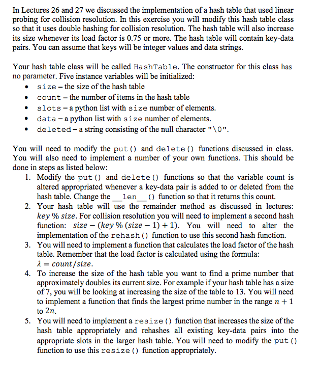 Solved In Lectures 26 and 27 we discussed the implementation | Chegg.com