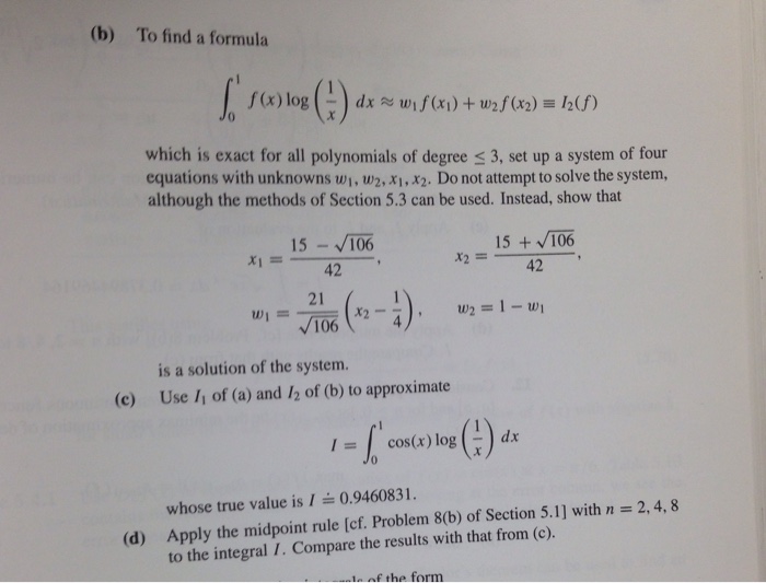 Solved the formula? 10. Consider integrals 1(f) = | . f(x) | Chegg.com