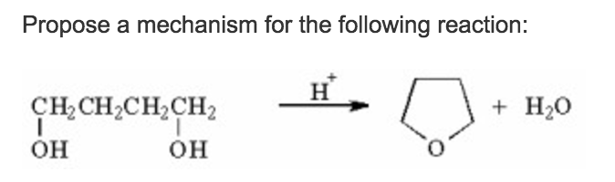 Solved Propose a mechanism for the following reaction H20 CH | Chegg.com
