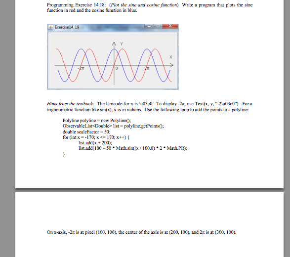 Solved (Plot the sine and cosine function) Write a program | Chegg.com