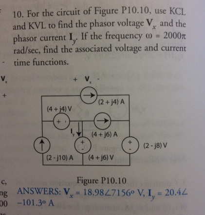 Solved For the circuit of Figure P10.10, use KCL and KVL to | Chegg.com