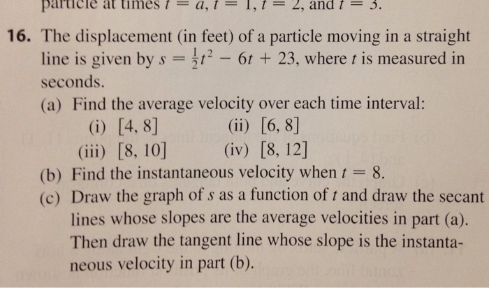 Average Velocity Calculus