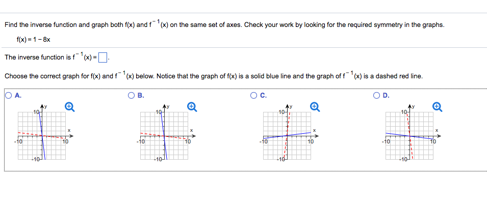 Solved Find the inverse function and graph both f(x) and | Chegg.com