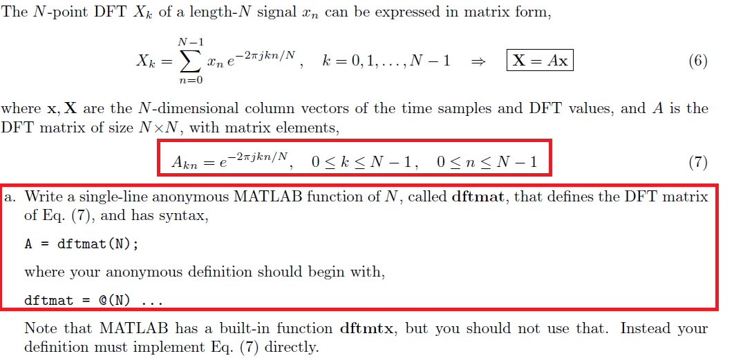 Solved The N-point DFT X_k of a length-A' signal x_n can be | Chegg.com