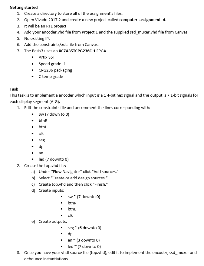 Getting started 1. 2. 3. 4. 5. 6. 7. Create a | Chegg.com