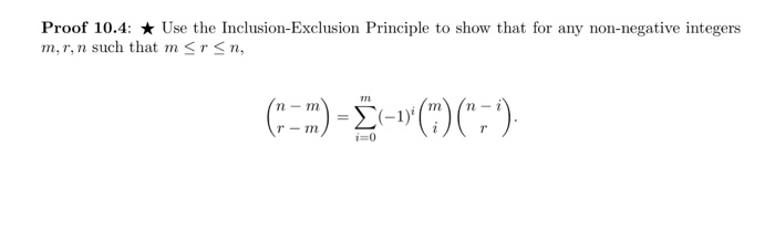 Solved Use the Inclusion-Exclusion Principle to show that | Chegg.com