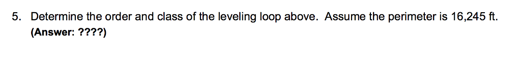 Determine the order and class of the leveling loop | Chegg.com