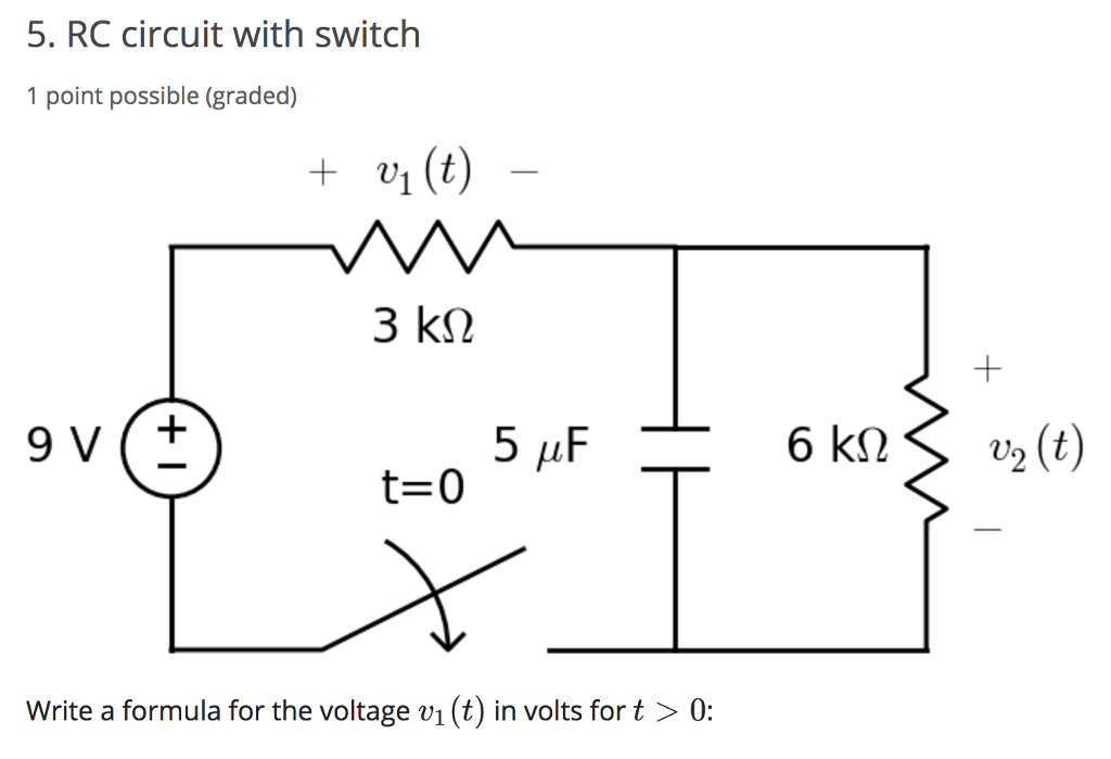 Solved 4. RC Step Response 1 point possible (graded) In the | Chegg.com