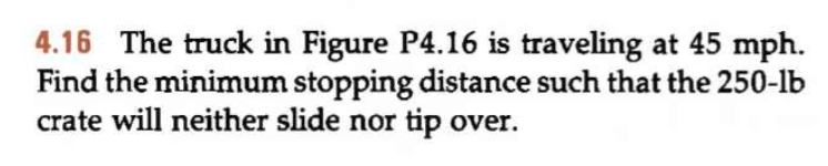 Solved The truck in Figure P4.16 is traveling at 45 mph. | Chegg.com