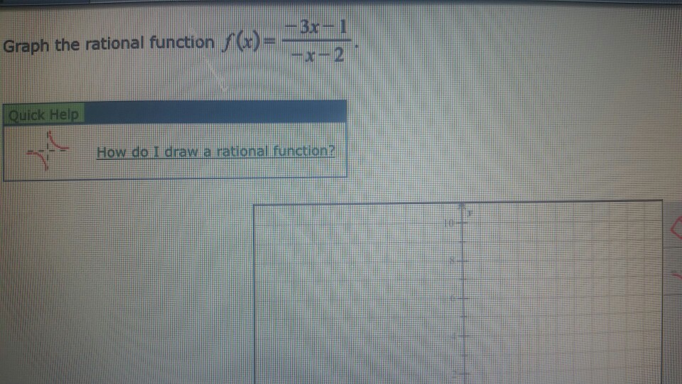 Solved 3x-1 Graph the rational function () Graph the | Chegg.com
