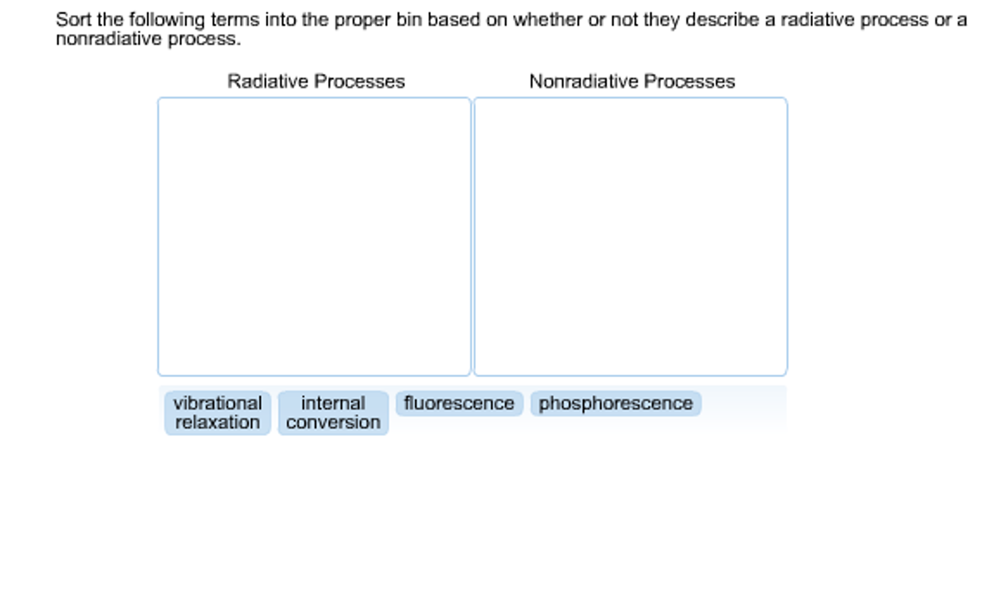 Solved Sort the following terms into the proper bin based on | Chegg.com