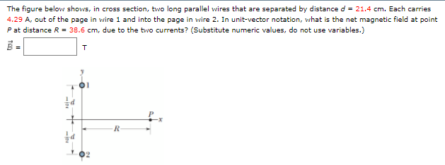 Solved The Figure Below Shows In Cross Section Two Long