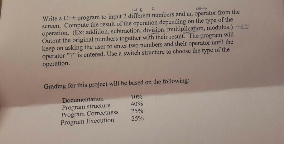 Solved T5t Write A C Program To Input 2 Different Numbers