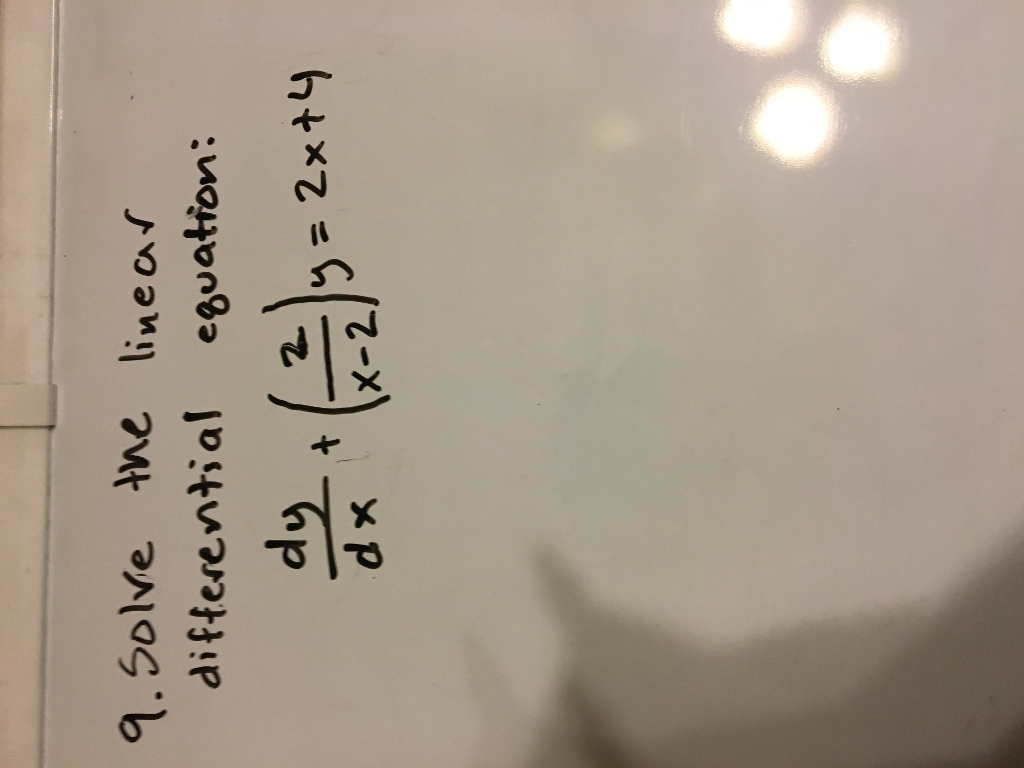 Solved Solve the linear differential equation dy/dx + (2/x - | Chegg.com
