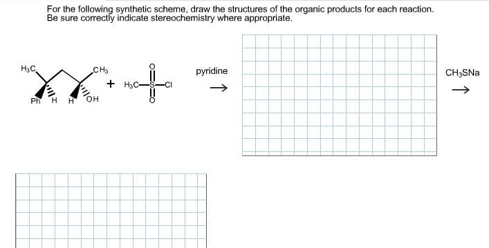 Solved For the following synthetic scheme, draw the | Chegg.com
