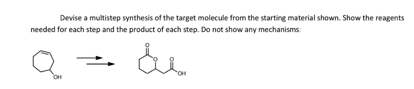 Solved Devise a multistep synthesis of the target molecule | Chegg.com