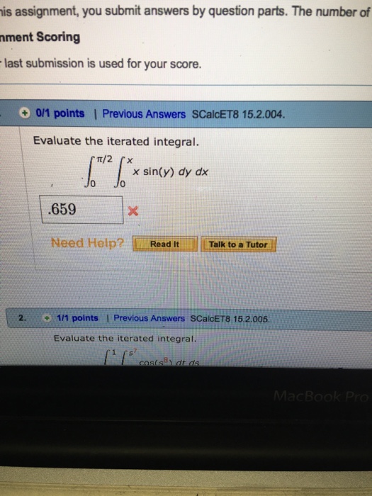 Solved Evaluate the iterated integral. integral^pi/2_0 | Chegg.com