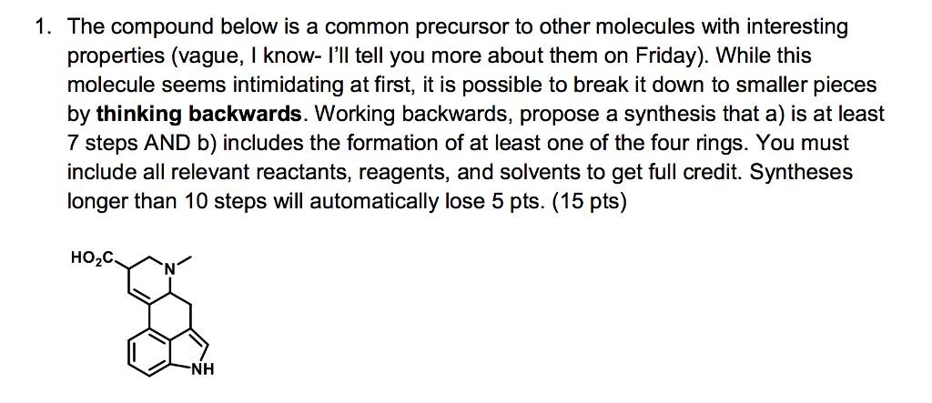 Solved The compound below is a common precursor to other | Chegg.com