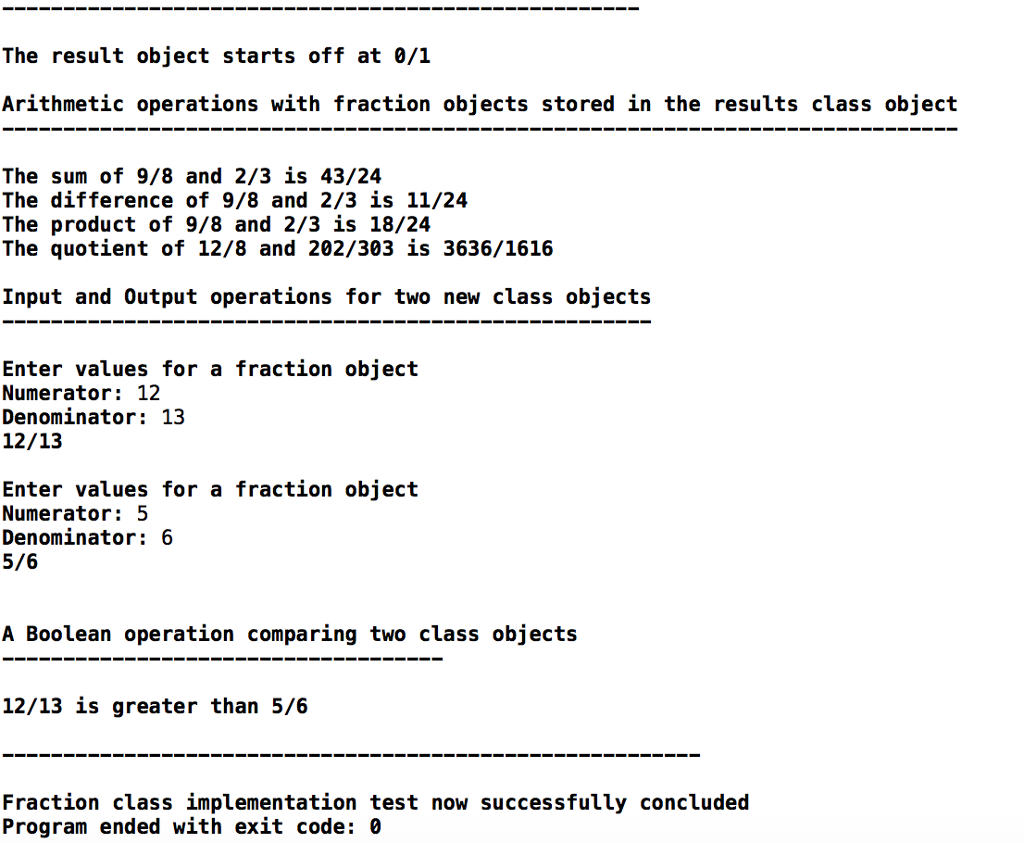 Solved I need help editing my code, so that the fractions | Chegg.com