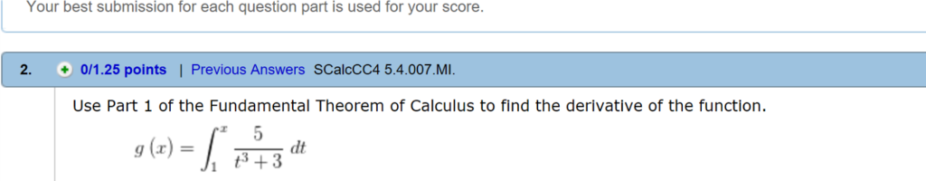 Solved Use Part 1 of the Fundamental Theorem of Calculus to | Chegg.com