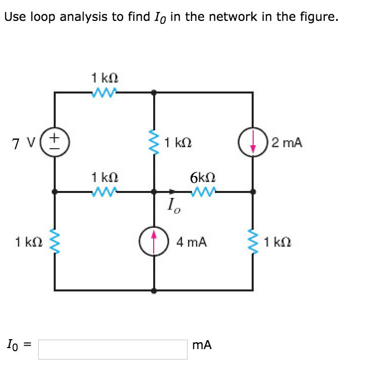 Solved Use loop analysis to find Io in the network in the | Chegg.com