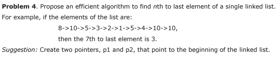 Solved Problem 4. Propose an efficient algorithm to find nth | Chegg.com