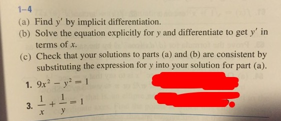 Solved (a) Find y? by implicit differentiation. (b) Solve | Chegg.com
