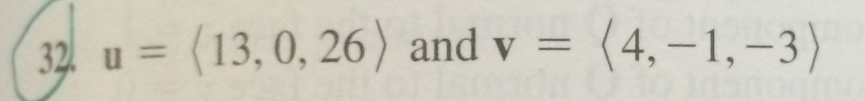 Solved U = and v = 29-36. | Chegg.com