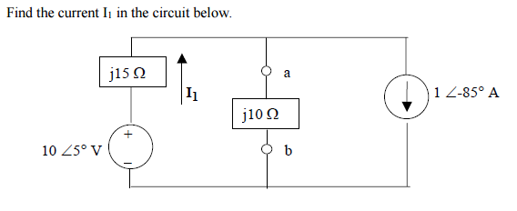 Solved Find the current I_1 in the circuit below. | Chegg.com