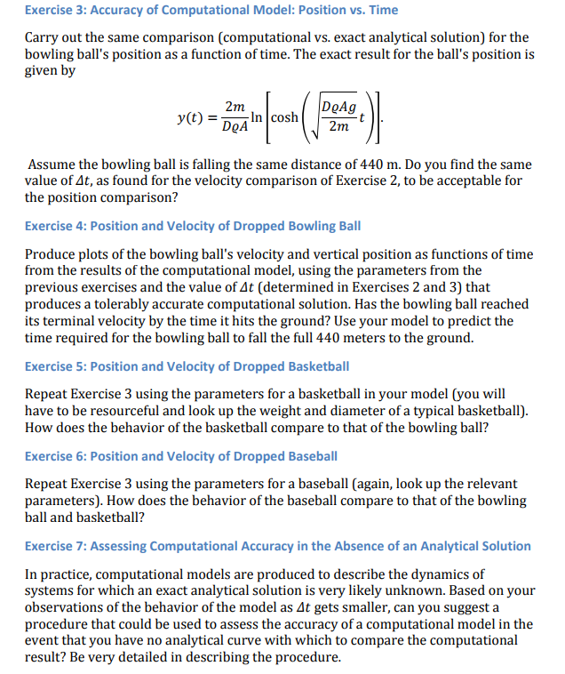 Exercise 3 Accuracy Of Computational Model Position