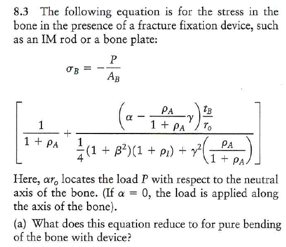 Solved 8.3 The following equation is for the stress in the | Chegg.com