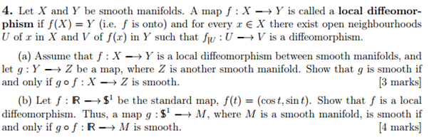 Solved Let X and Y be smooth manifolds. A map f: X | Chegg.com