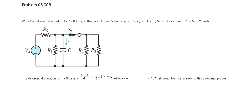 Solved Write The Differential Equation For T 0 For Ic In