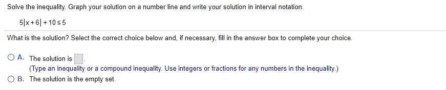 Solved Solve the inequality. Graph your solution on a number | Chegg.com
