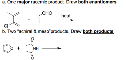 Solved One major racemic product. Draw both enantiomers Two | Chegg.com