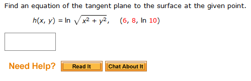 Solved Find an equation of the tangent plane to the surface | Chegg.com