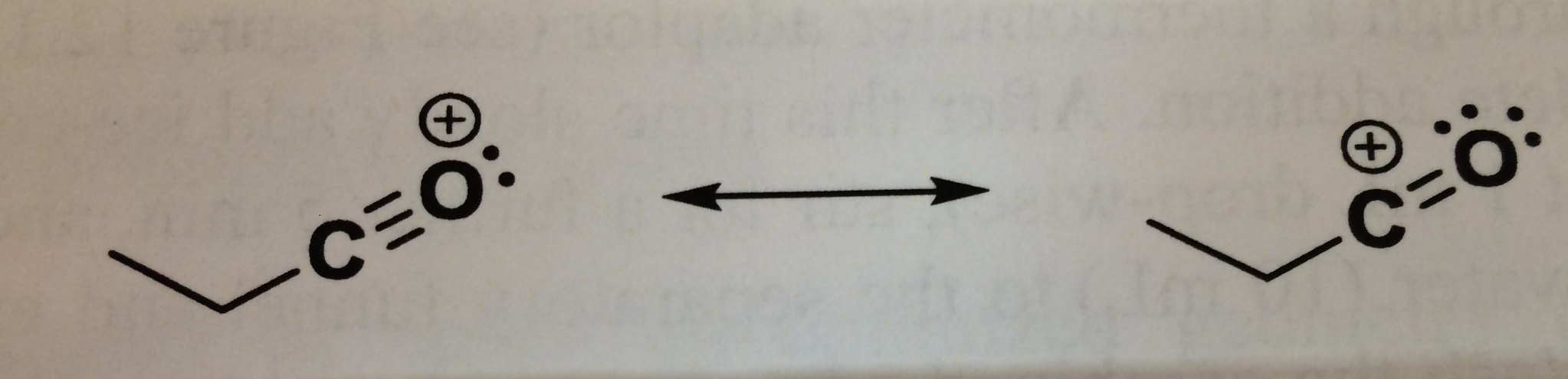 Solved Two resonance structures of the acylium cation are | Chegg.com