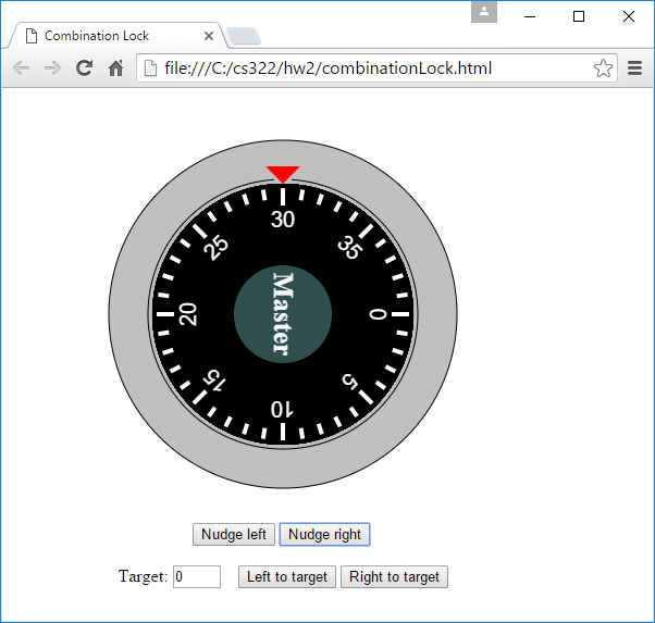 Solved Create a web page that displays a combination lock | Chegg.com