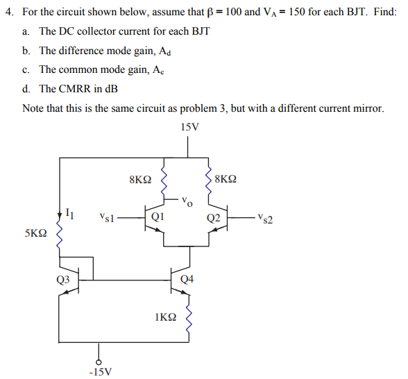 Solved For the circuit shown below, assume that beta = 100 | Chegg.com