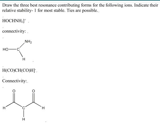 Solved Draw the three best resonance contributing forms for | Chegg.com