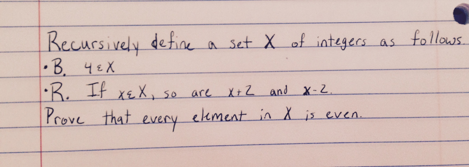Solved Recursively define a set X of integers as follows B. | Chegg.com