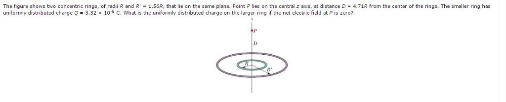 Solved The figure shows two concentric rings, of radii R and | Chegg.com