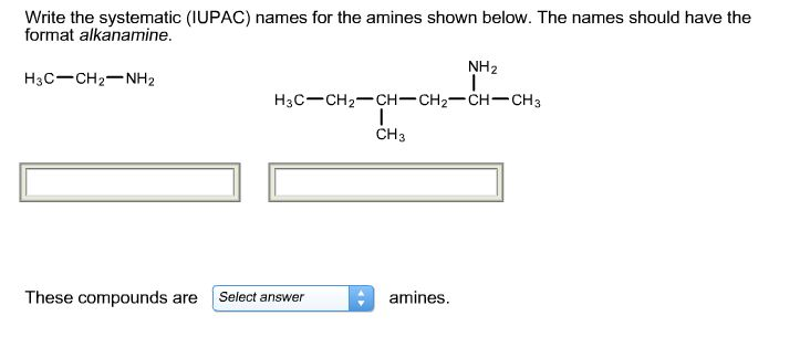 Solved Write the systematic (IUPAC) names for the amines | Chegg.com